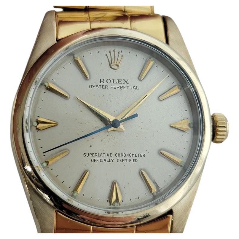 Mens Rolex Ref 6634 Oyster Perpetual Gold Capped Automatic 1950s ...