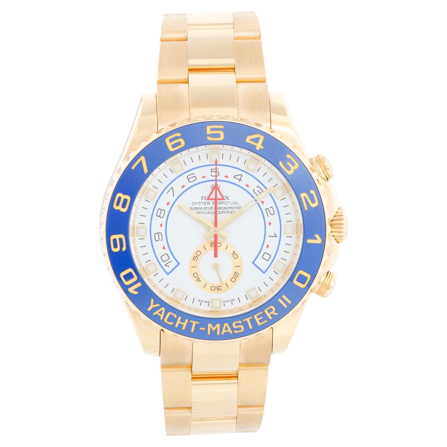 Men's Rolex Yacht-Master II Regatta 18k Yellow Gold Watch 116688 For ...