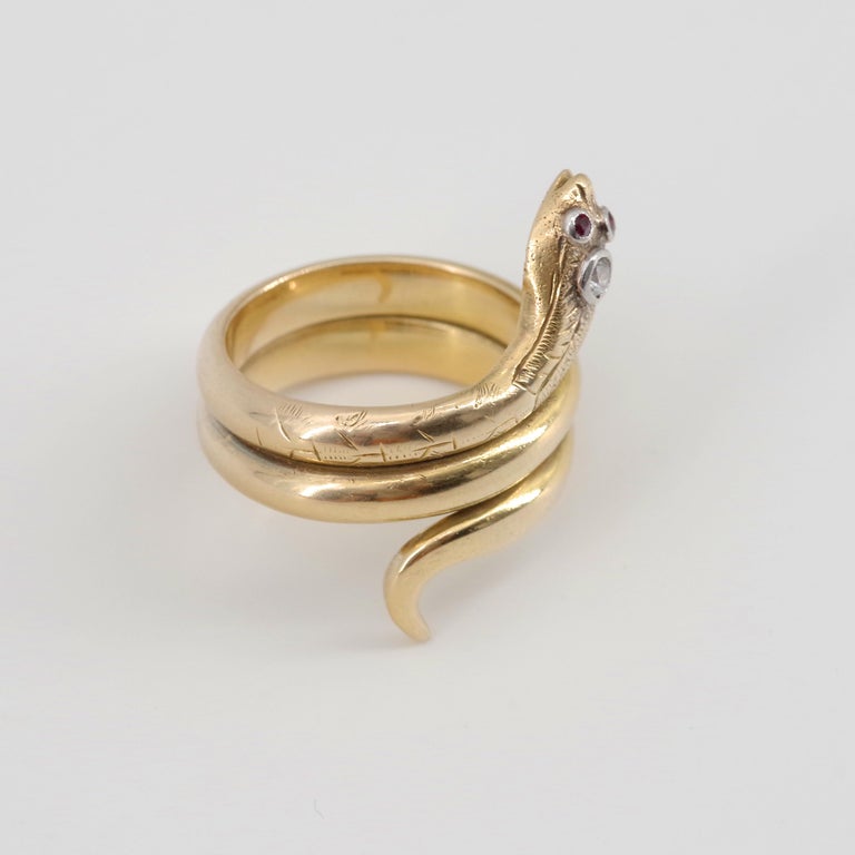 Men's Snake Ring from Gold Rush Era Devours All Other Snake Rings at ...