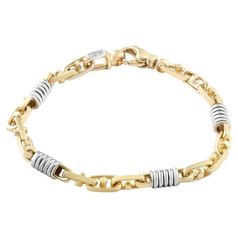 Bracelet pour homme en or jaune 14k massif 25 grammes Or Figaro Link ...
