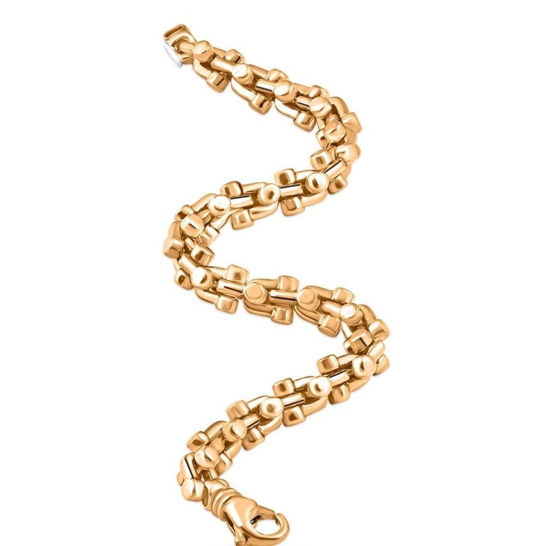 Men's Solid 14k Yellow Gold 59 Grams Heavy Masculine Bracelet For Sale ...