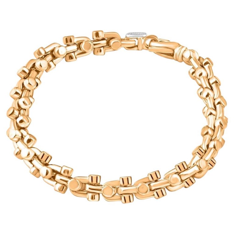 Men's Solid 14k Yellow Gold 59 Grams Heavy Masculine Bracelet For Sale ...