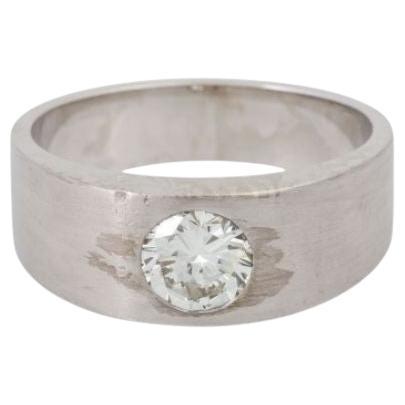 Antique Russian Diamond Solitaire Men's Ring at 1stDibs