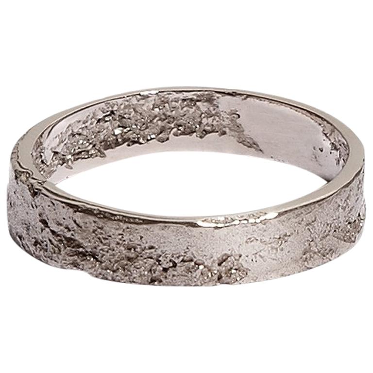Men's Textured White Gold Ring by Allison Bryan For Sale at 1stDibs ...