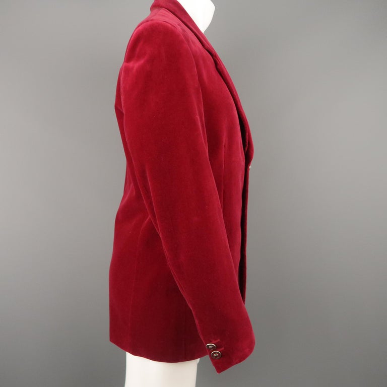Men's VERSUS by GIANNI VERSACE 38 Red Velvet Lion Button Sport Coat at ...
