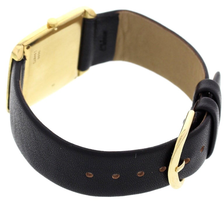 Men's Vintage Piaget 18 Karat Yellow Gold and Diamond Watch at 1stDibs