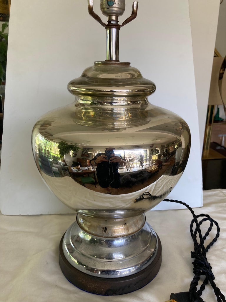 Mercury Glass Table Lamp For Sale at 1stDibs
