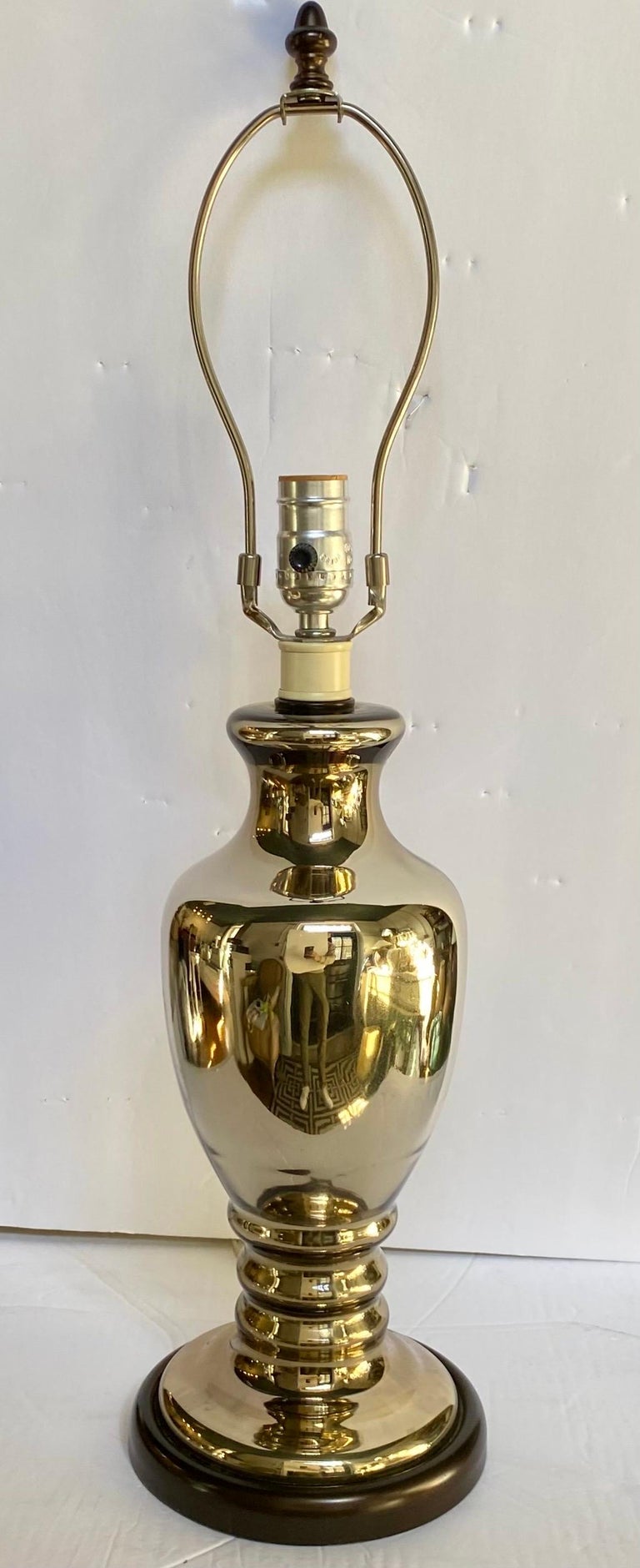 Silver Mercury Glass Vase Form Table Lamp For Sale at 1stDibs