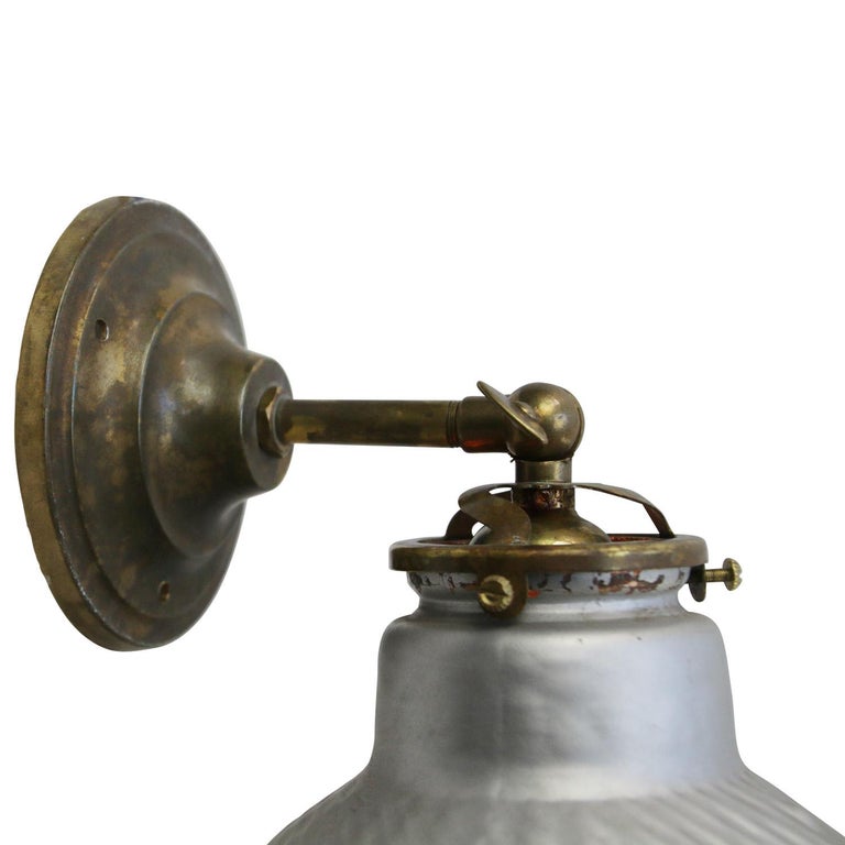 Mercury Glass Vintage Industrial Brass Scone Wall Lamp by Helioray at ...