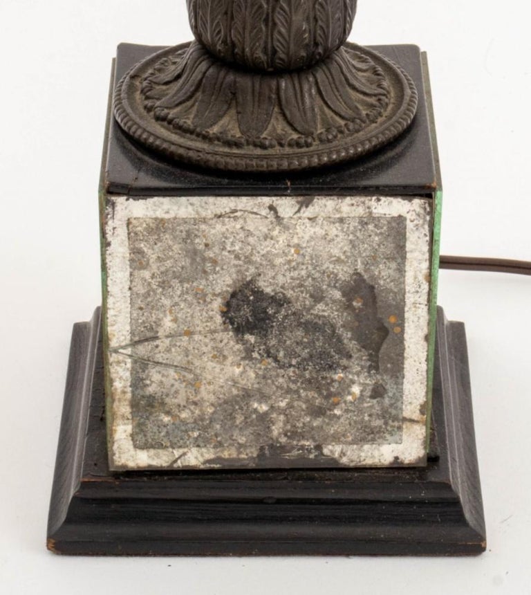 Mercury Mirror Baluster Vase Lamps, 2, 1940s For Sale at 1stDibs