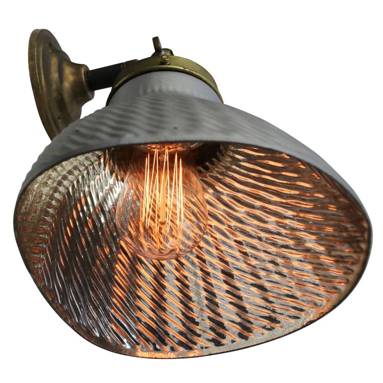 Mercury Mirror Glass Vintage Industrial Brass Scone Wall Lamp by ...