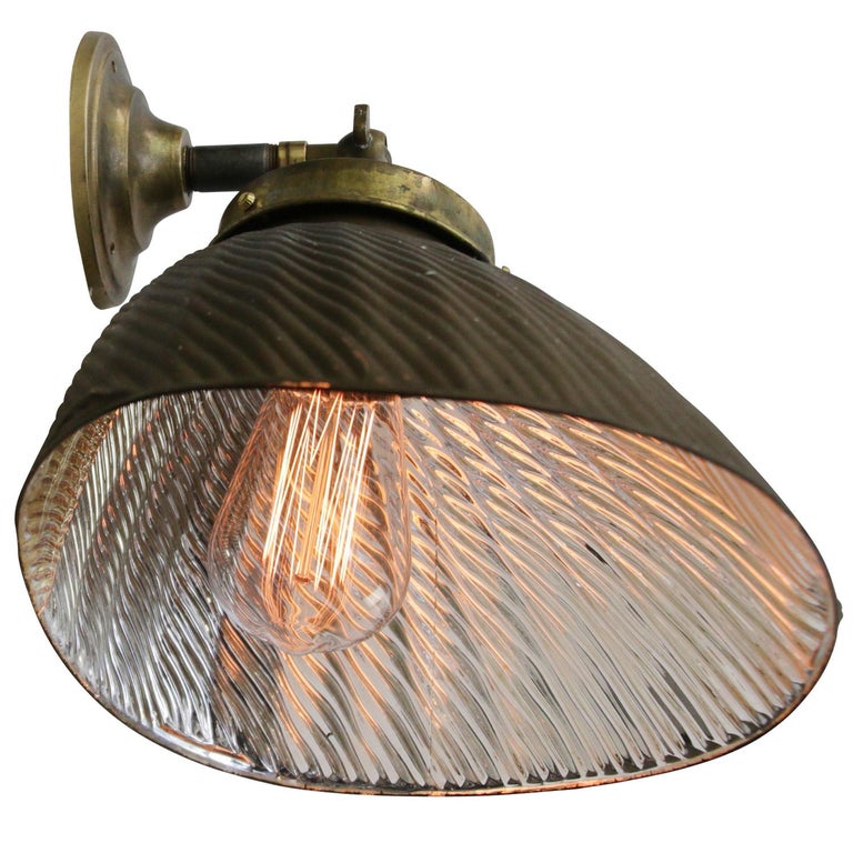 Mercury Mirror Glass Vintage Industrial Brass Scone Wall Lamp by Xray ...
