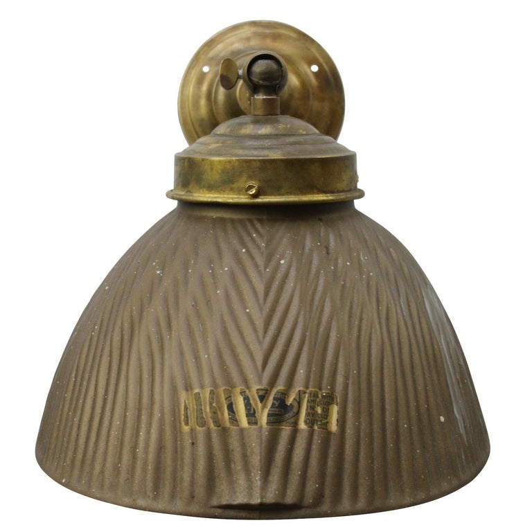 Mercury Mirror Glass Vintage Industrial Brass Scone Wall Lamp by Xray ...