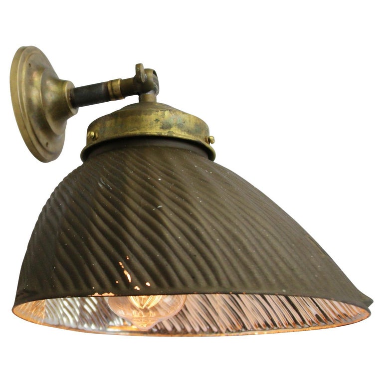 Mercury Mirror Glass Vintage Industrial Brass Scone Wall Lamp by Xray ...