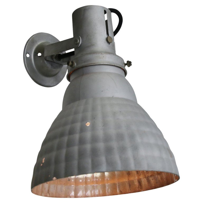 Mercury Mirror Glass Vintage Industrial Scone Wall Lamp For Sale at 1stDibs