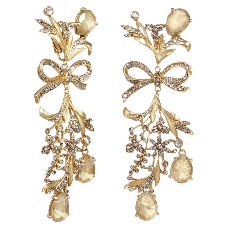 Mercury Statement Clip Earrings in Gold For Sale at 1stDibs