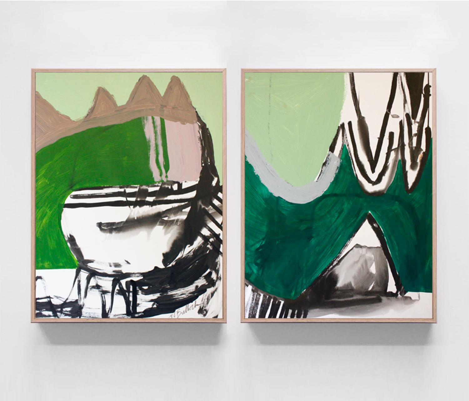 Meredith C. Bullock - "Holding You" Original Abstract Painting on Paper ...