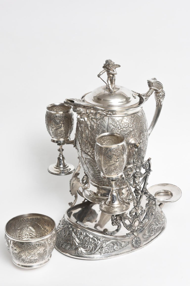 Meriden Silver Plate Aesthetic Figural Lemonade Ice Water Tilting ...