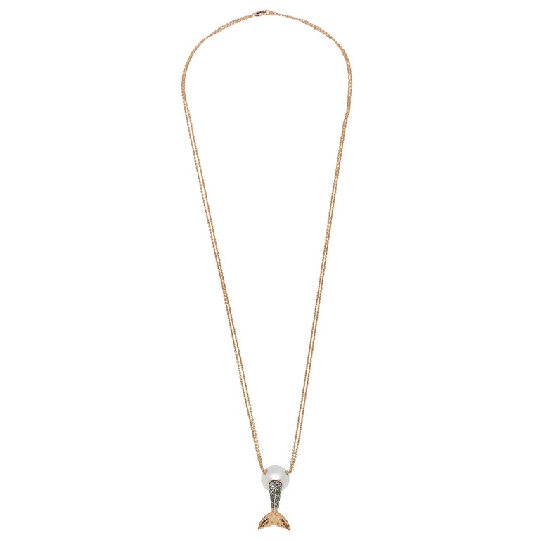 Mermaid Pearl Necklace For Sale at 1stDibs