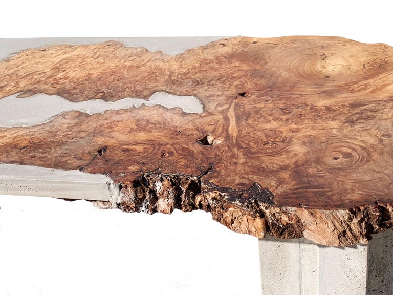 Mermaid Princess Side Table, Maple Burl + Concrete. Teasdale Design ...