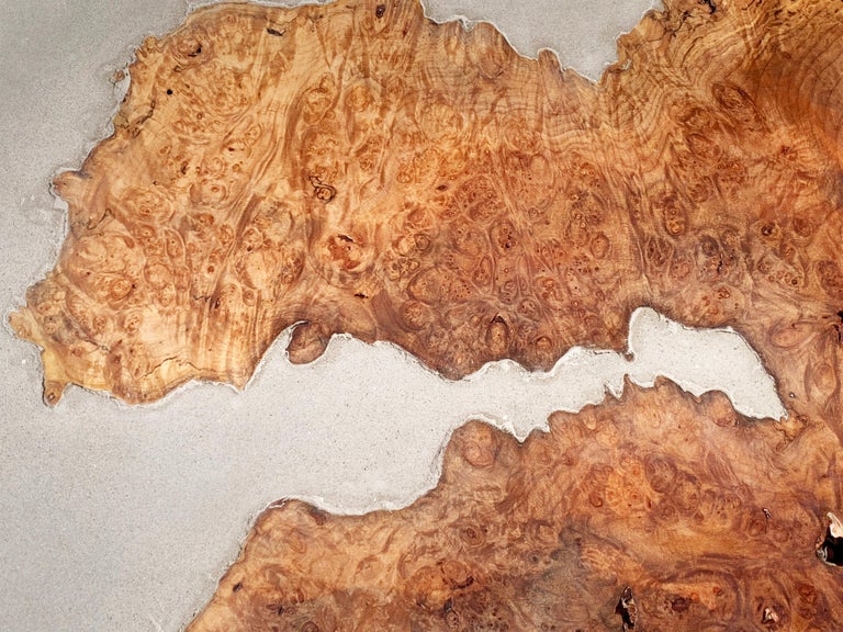 Mermaid Princess Side Table, Maple Burl + Concrete. Teasdale Design ...