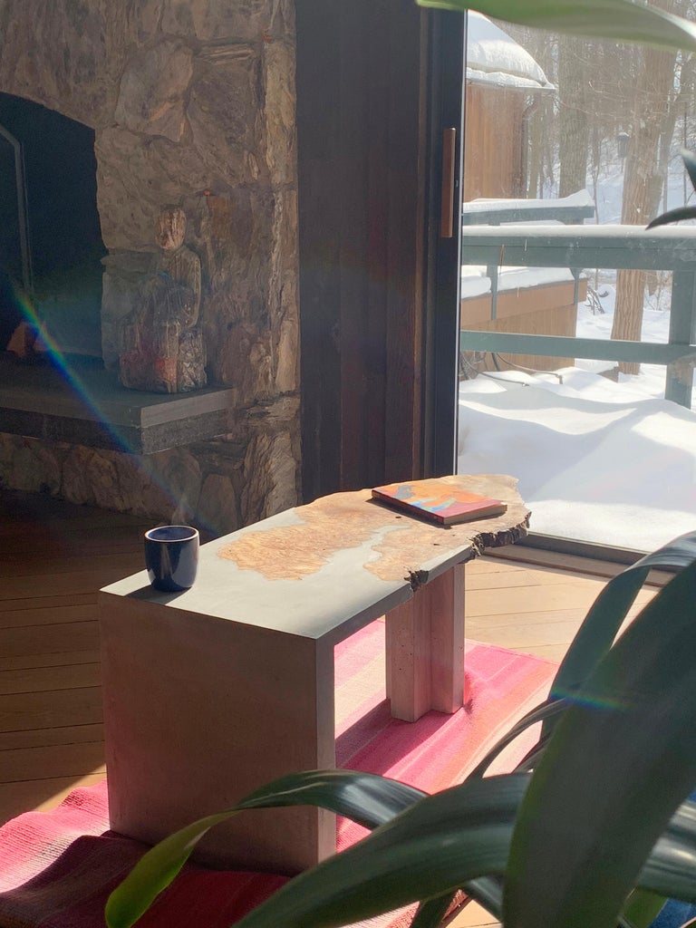 Mermaid Princess Side Table, Maple Burl + Concrete. Teasdale Design ...