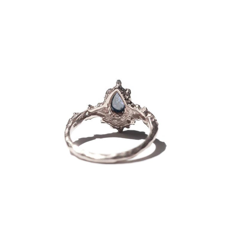 Mermaid Tanzanite 14 Karat White Ring at 1stDibs