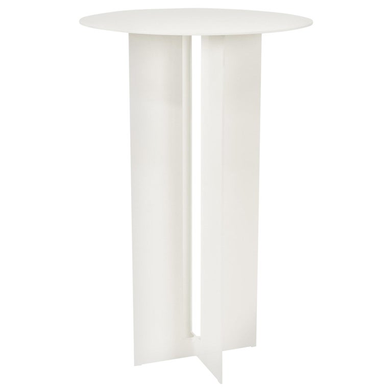 Mers Cafe Table in Cream Aluminum For Sale at 1stDibs