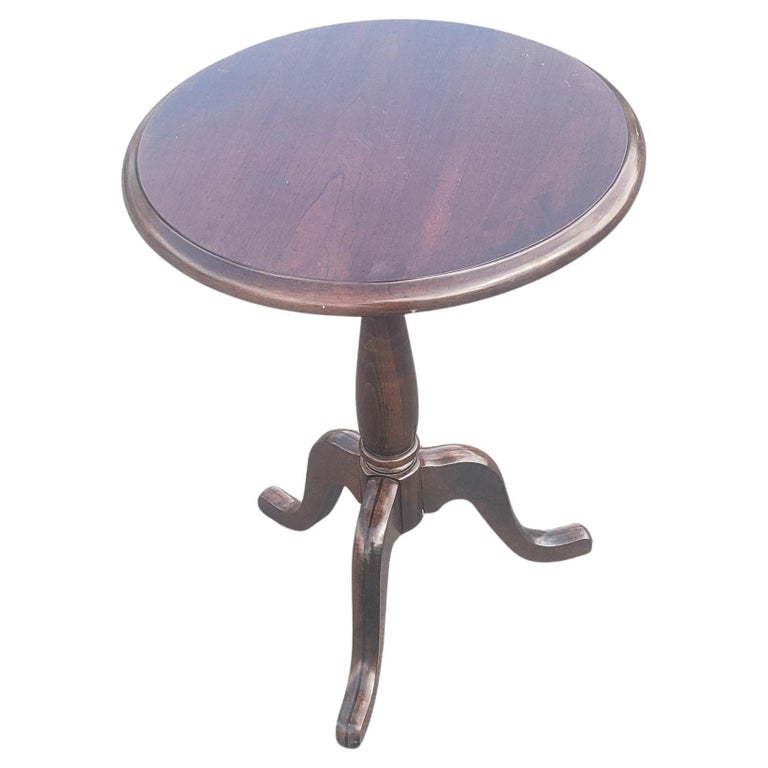 Mersman Midcentury Solid Cherry Pedestal Tripod Lamp Table For Sale at ...