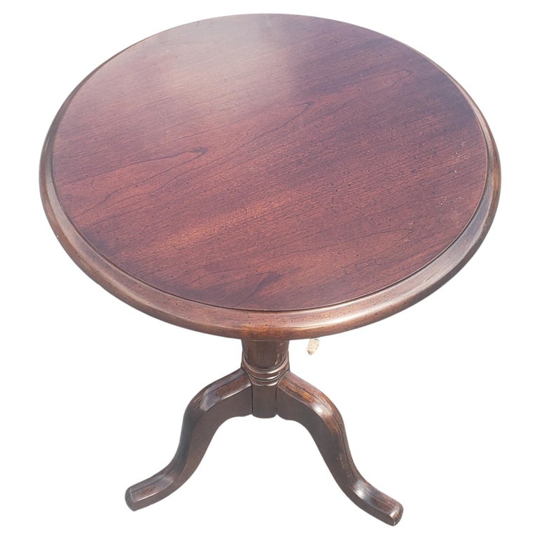 Mersman Midcentury Solid Cherry Pedestal Tripod Lamp Table For Sale at ...