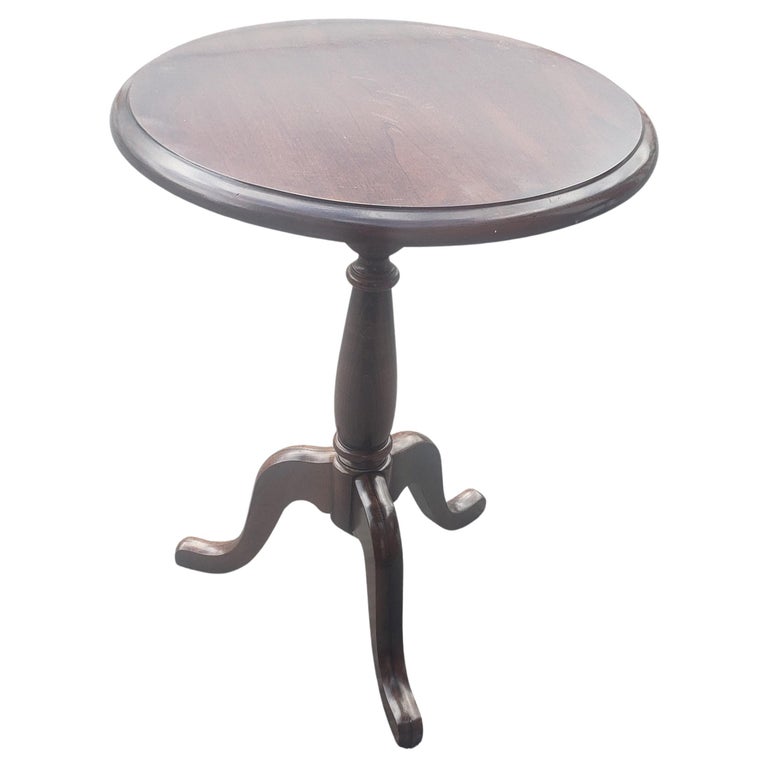 Mersman Midcentury Solid Cherry Pedestal Tripod Lamp Table For Sale at ...