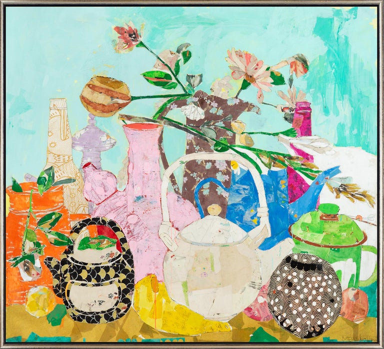 Mersuka Dopazo - "Still Life VIII" Large Collage Style Artwork in ...