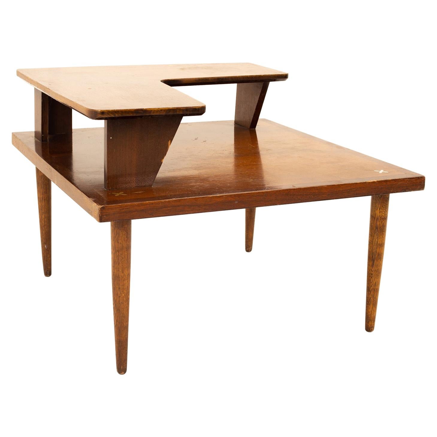 Mid-Century Modern Two-Tier Tables by Heywood Wakefield, Pair at 1stDibs