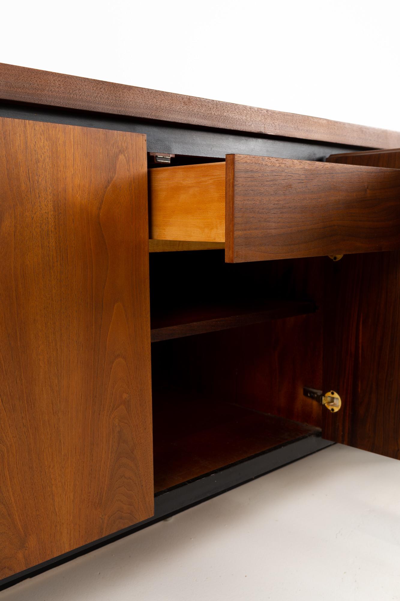 Merton Gershun for Dillingham Mid Century Walnut Sideboard Buffet ...