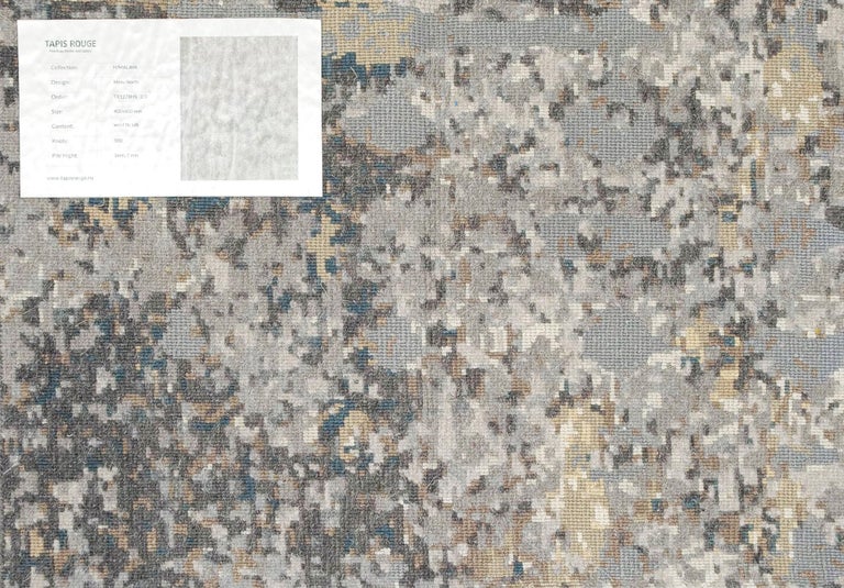 Meru North - Living Room Hand Knotted Wool Blend-silk Rug For Sale at ...