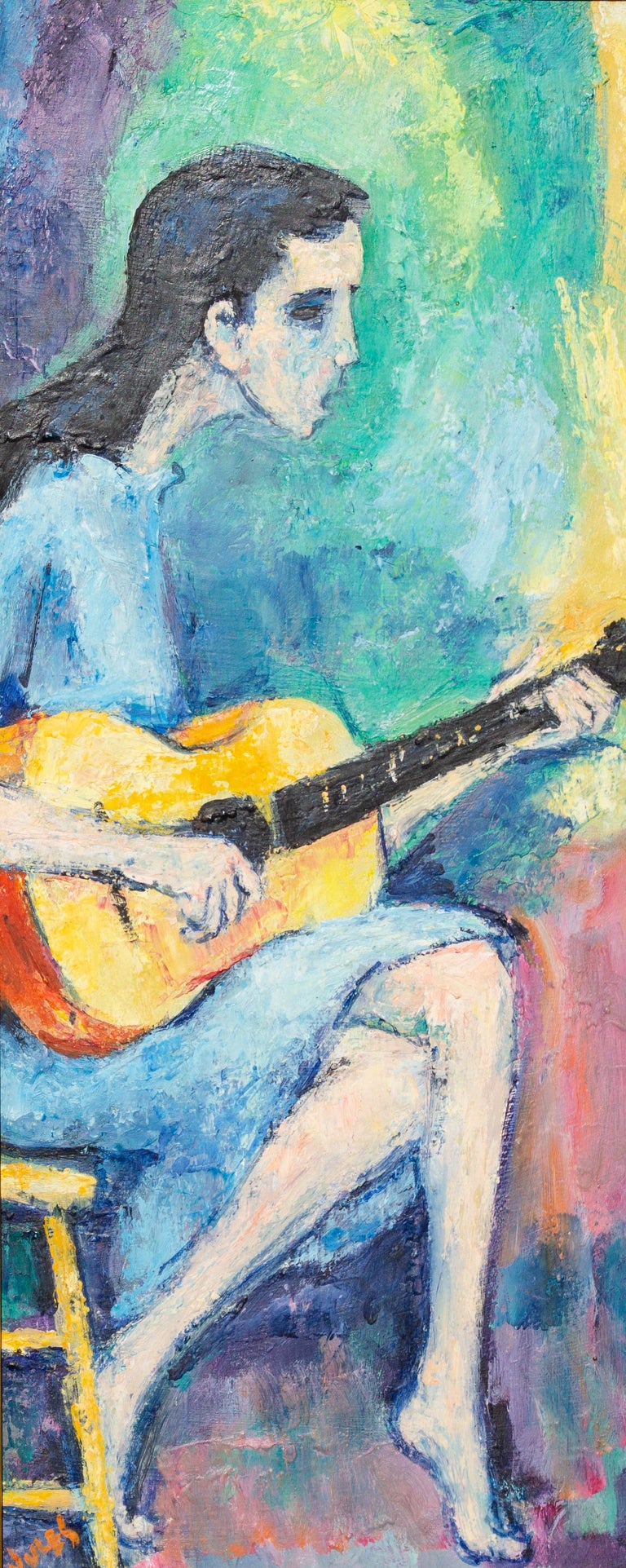 Mervin Jules - Mervin Jules Folk Singer Portrait, Signed For Sale at ...