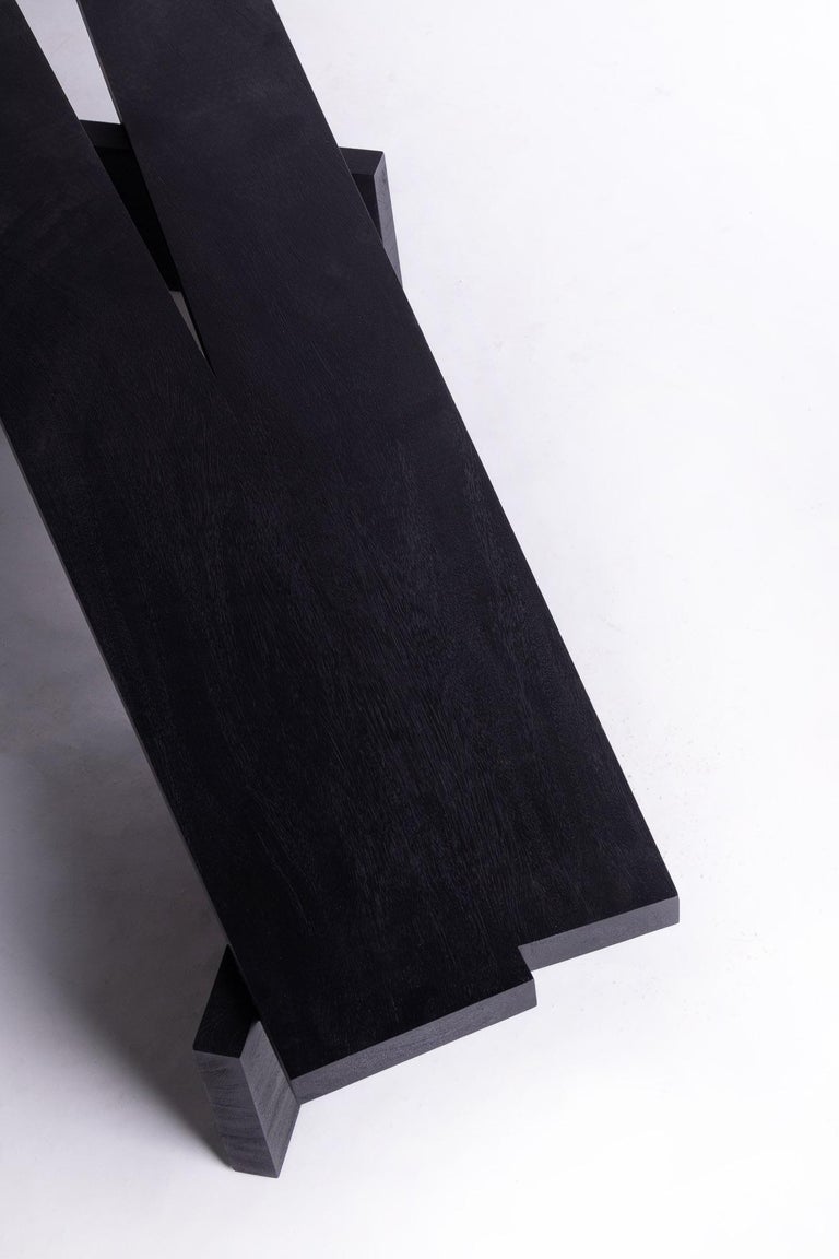 MESA, Rough Black Acacia Wood Low Table For Sale at 1stDibs