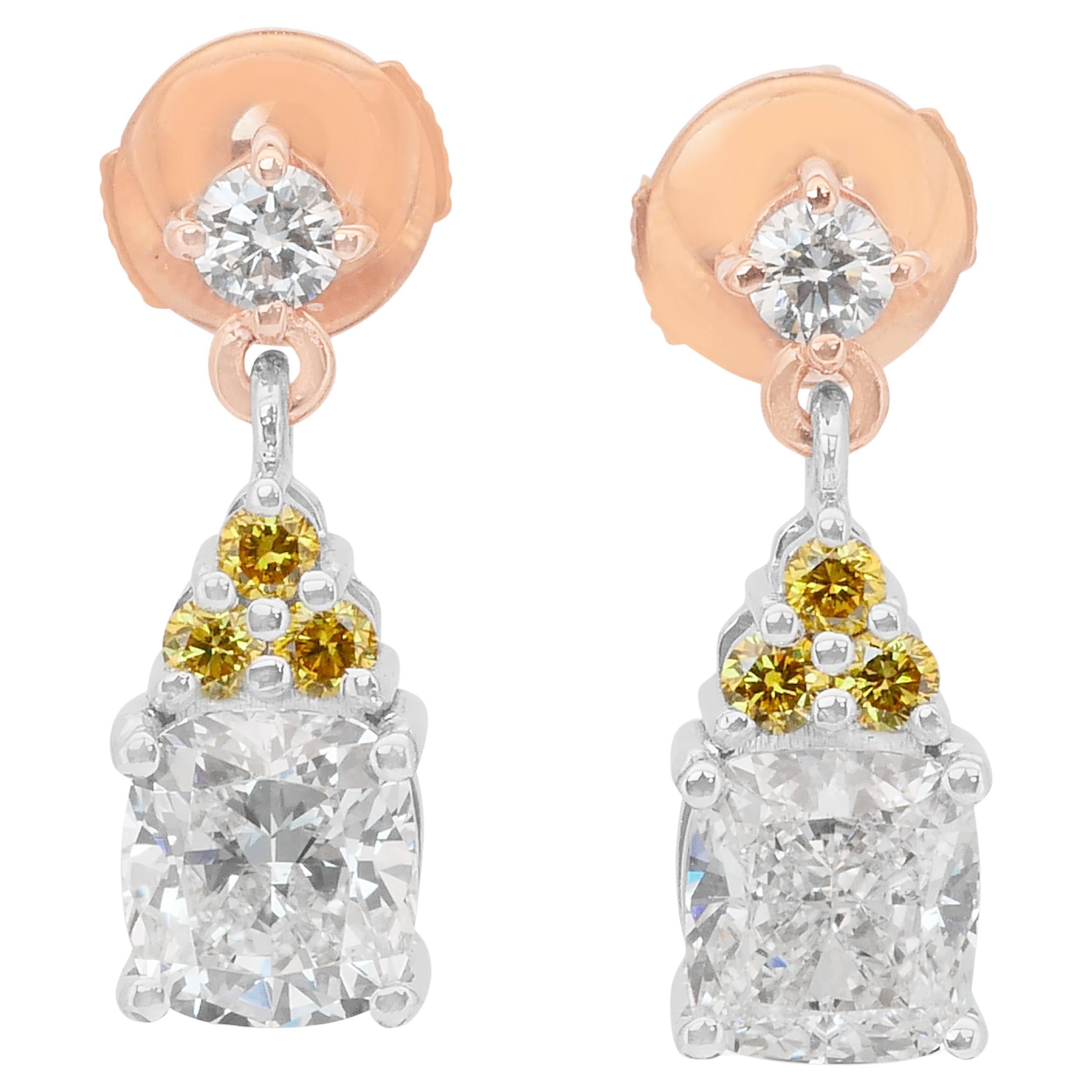 Captivating 24.53ct Tourmalines and Diamonds Drop Earrings in 18k White ...