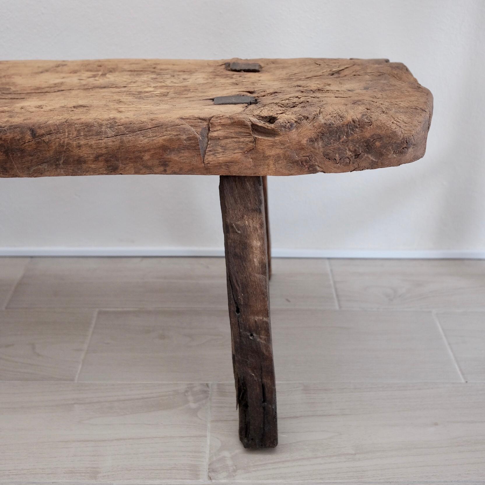 Mesquite Bench from Mexico, circa 1970s at 1stDibs