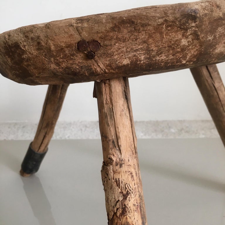 Mesquite Stool from Mexico at 1stDibs