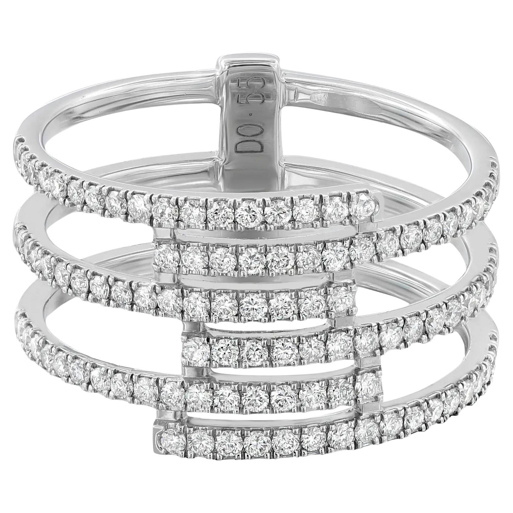 Messika 0.29Cttw Spiky Gatsby Diamond Band Ring 18K Rose Gold Size 53 ...