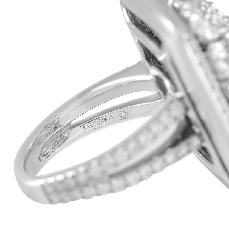 Messika 18K White Gold 6.86 Ct Diamond Ring For Sale at 1stDibs