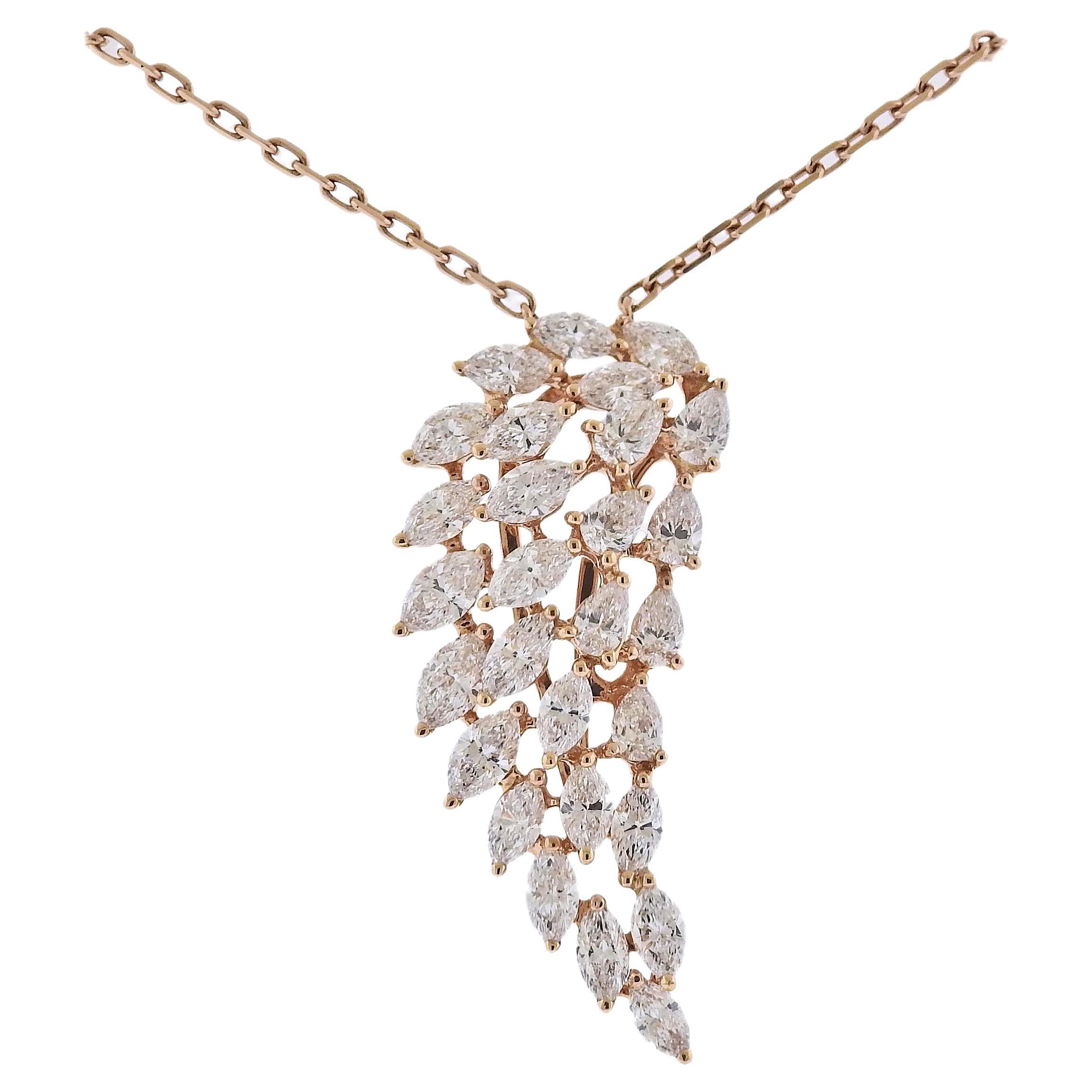 Messika Thea Gold Diamond Pendant Necklace For Sale at 1stDibs