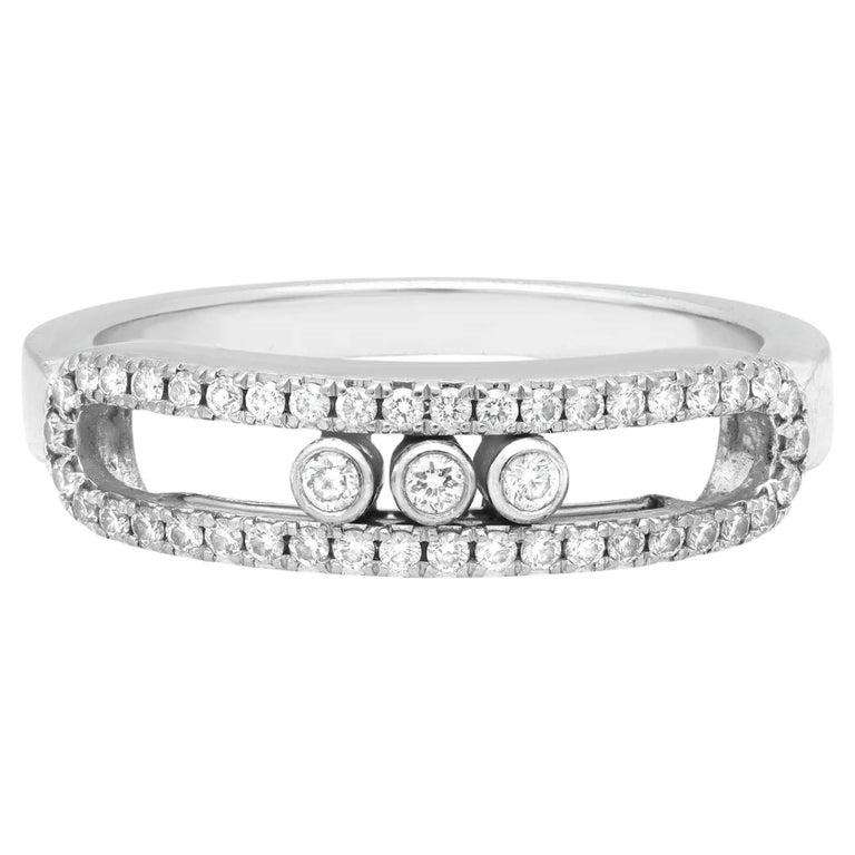 Messika Baby Move Pave Diamond Ring 18K White Gold For Sale at 1stDibs