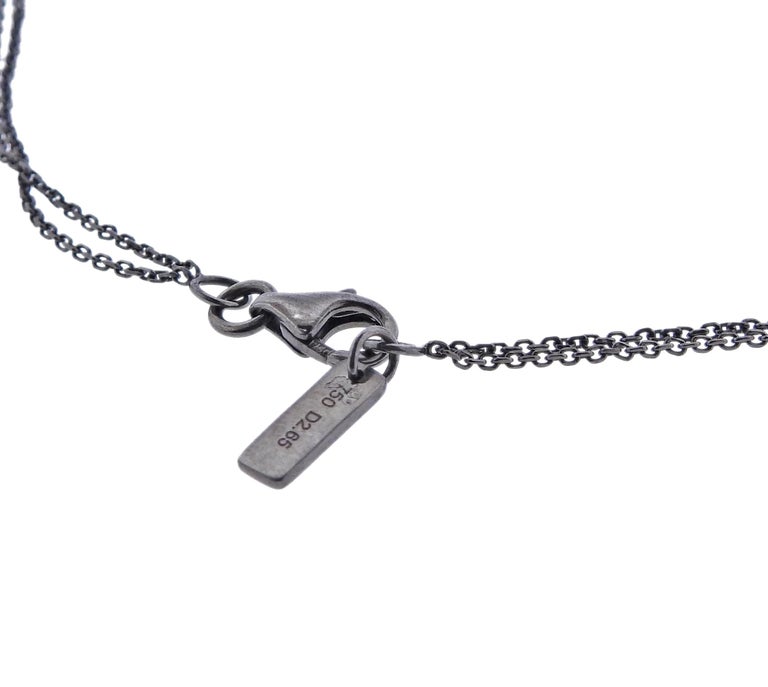 Messika Butterfly Blackened Gold Diamond Pendant Necklace For Sale at ...