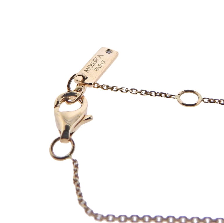 Messika Butterfly Yellow Gold Diamond Pendant Necklace For Sale at 1stDibs