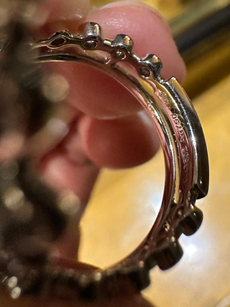 Messika Desert Bloom 18k White Gold Diamond Cocktail Ring For Sale at ...