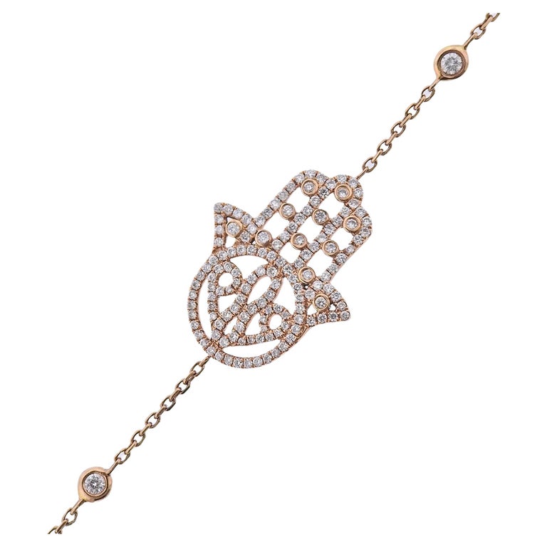 Messika Fatma Gold Diamond Chain Bracelet For Sale at 1stDibs