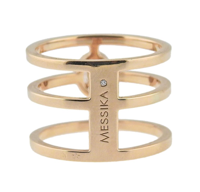Messika Glam'Azone Diamond Rose Gold Ring For Sale at 1stDibs