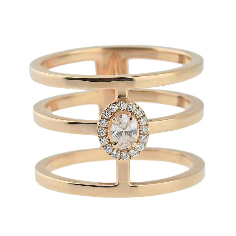Messika Glam'Azone Diamond Rose Gold Ring For Sale at 1stDibs